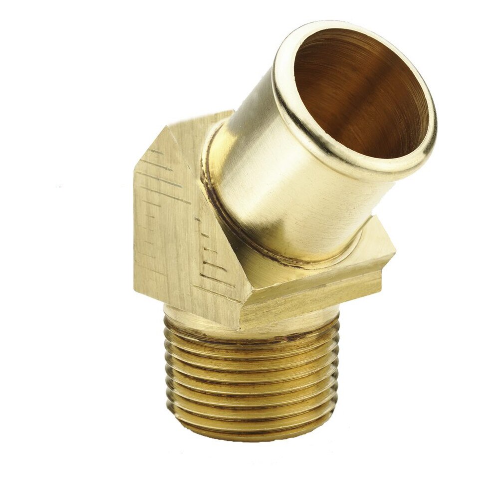 Barb to Pipe - 45 Beaded Barb Elbow - Brass Hose Barb Fittings ...