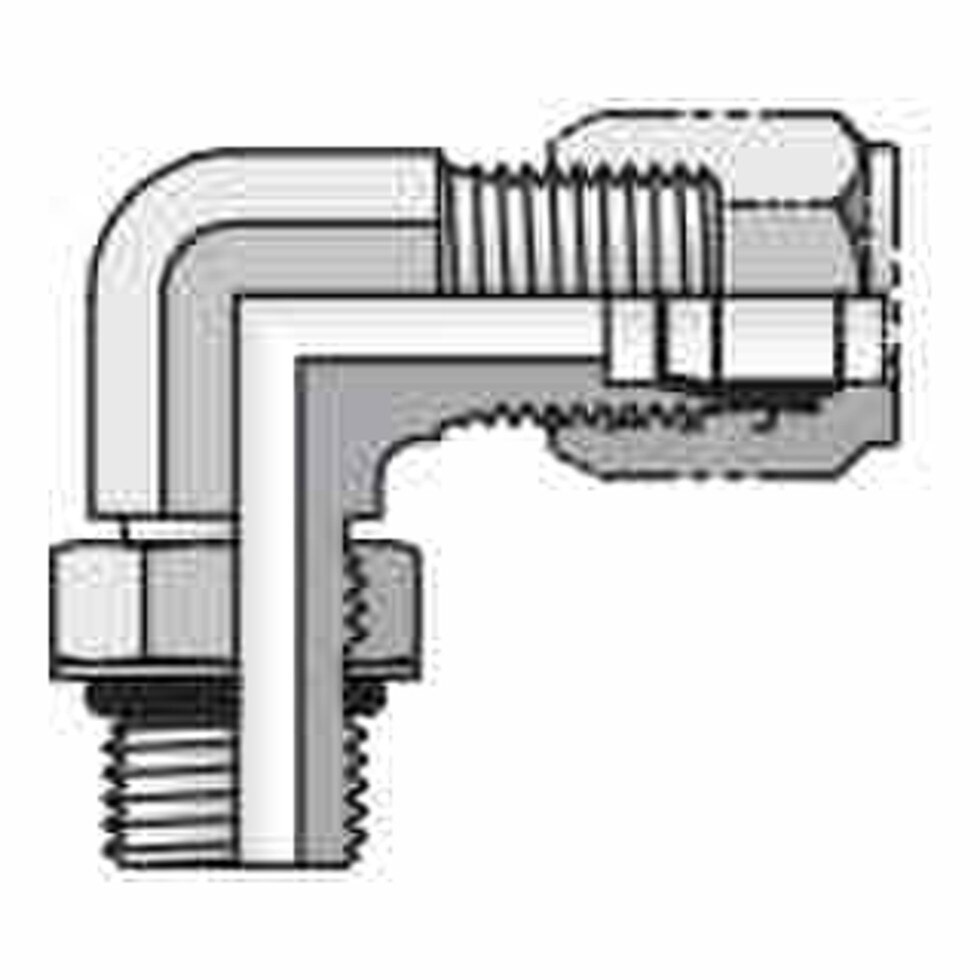 Ferulok 24 - Tube to SAE Straight Thread - 90 Elbow | Depatie Fluid Power