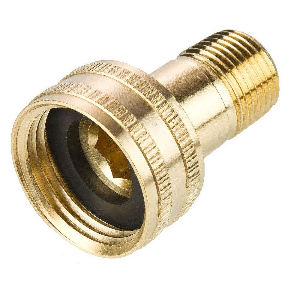 Swivel Female Garden Hose to Male Pipe - Swivel Connector - Brass ...
