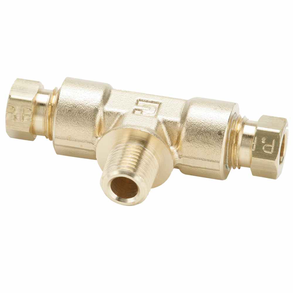 Tube to Pipe - Branch Tee - Brass Flareless Tube Fitting, Impulse ...